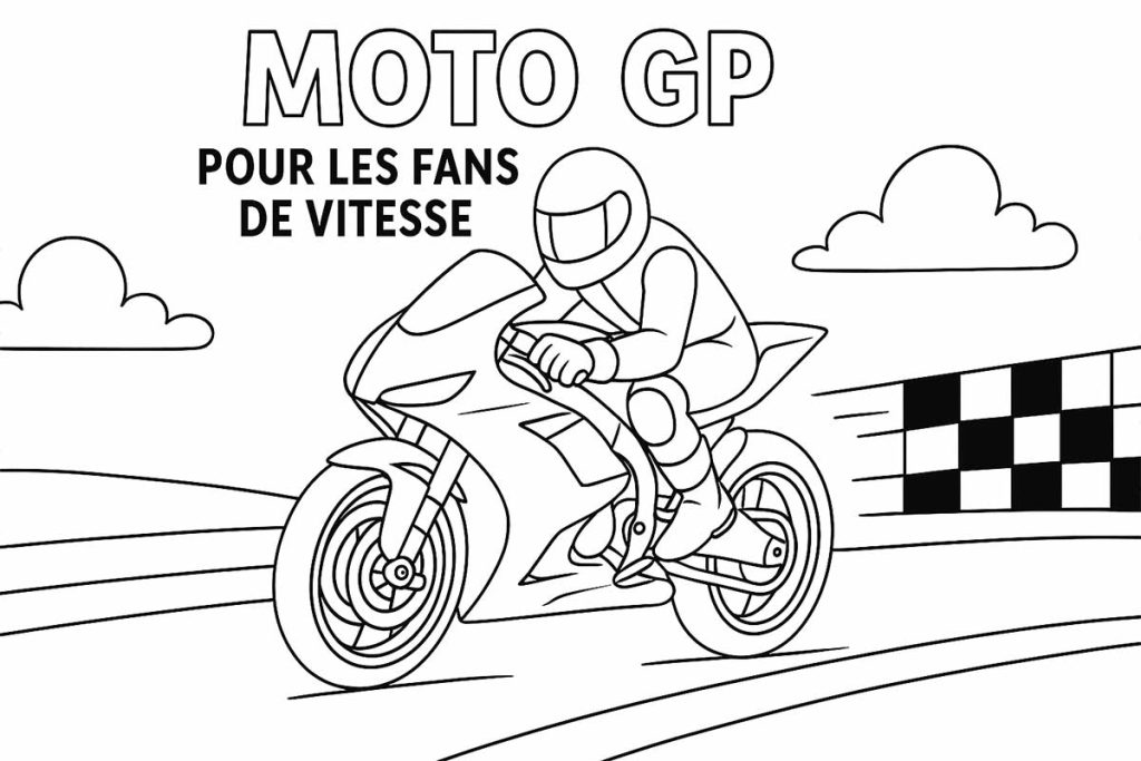 10 exemples de coloriage moto pour enfant - VW Mag